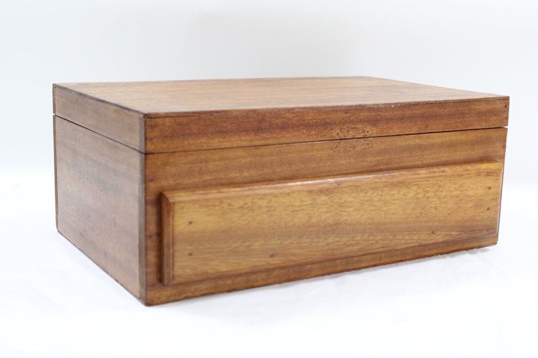 Mahogany Storage Chest, Collectible Wood Box, Storage Case, Mahogany ...