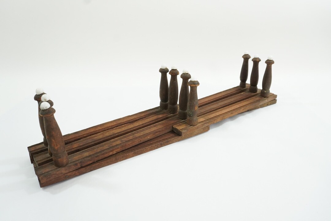 Accordion Peg Holder, Antique Expandable Peg Rack, 10 Peg Rack W/ 10 ...