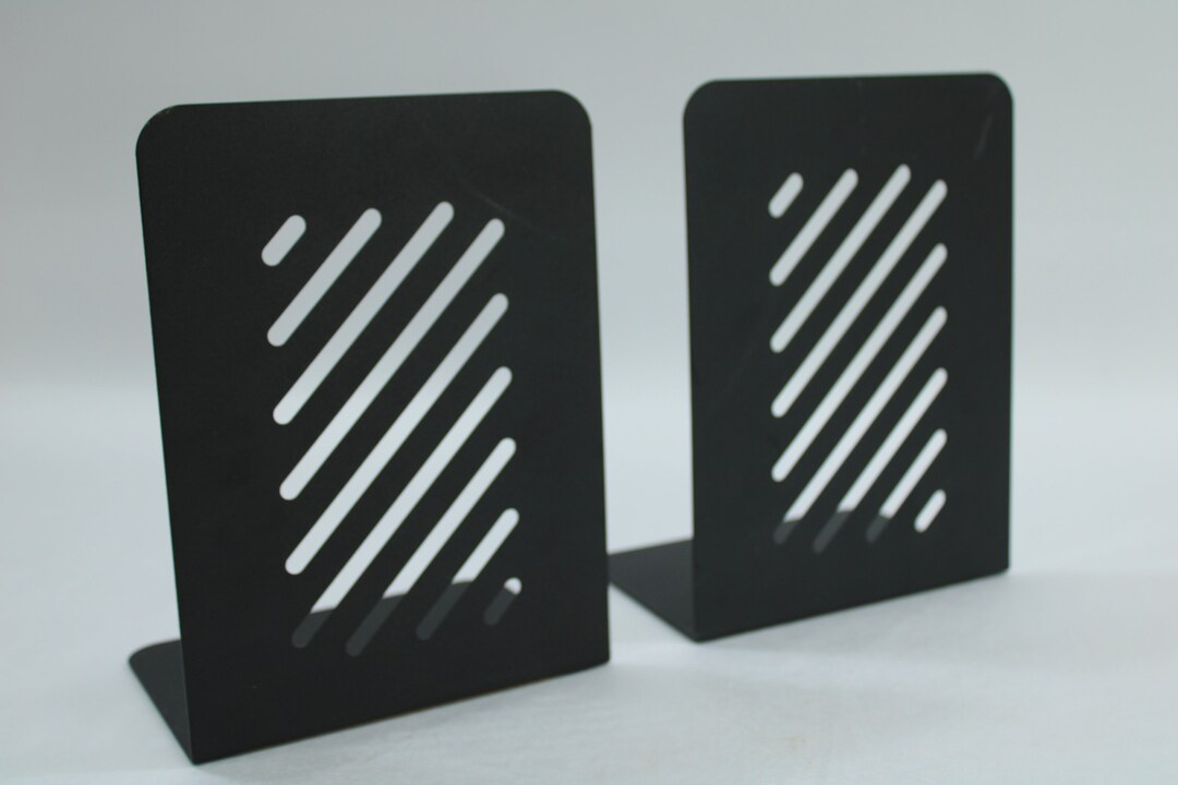 Metal Bookends, Vintage Book Holders, Shelf Decor, Library Bookends ...