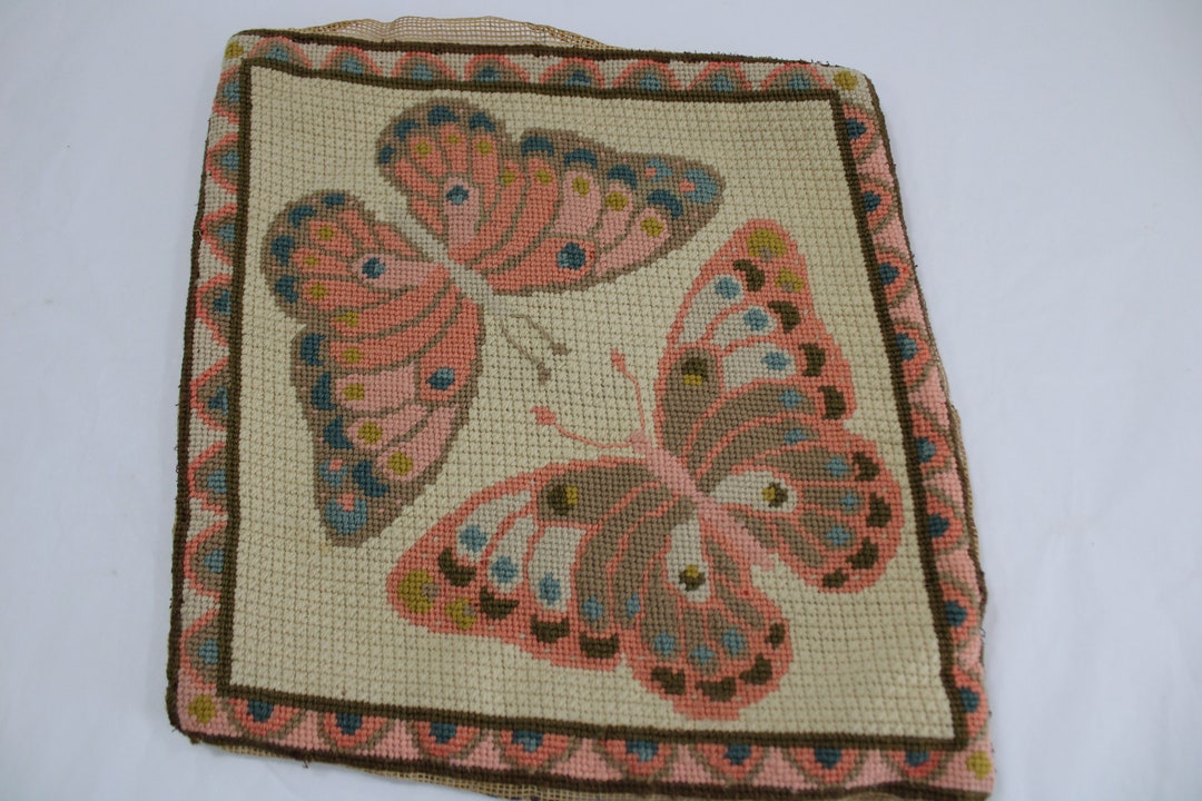 Completed Needlepoint, Needlepoint, Completed Canvas for Up-cycling ...