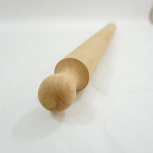 Solid Wooden Rolling Pin, No Dowel, Vintage Wood Roller, 19 L Pastry ...