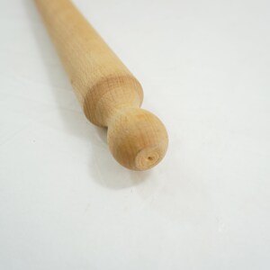 Solid Wooden Rolling Pin, No Dowel, Vintage Wood Roller, 19 L Pastry ...