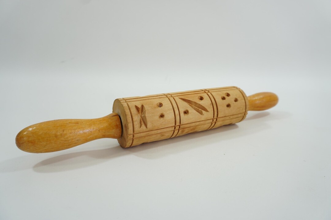 Springerle Rolling Pin, 12 Mold Pin, Bird Designs, 6.25" Barrel ...