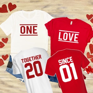 Matching Couple Together Since Shirts Anniversary Shirts Mr and Mrs ...