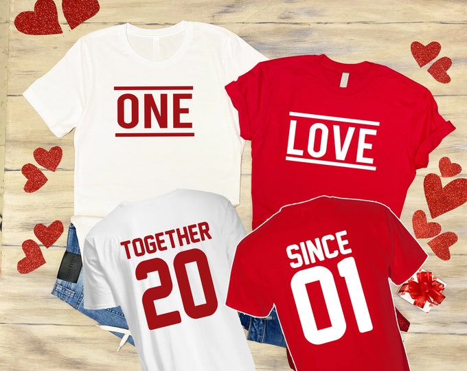 Matching Couple Together Since Shirts - Anniversary Shirts- Mr and Mrs ...