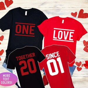 Matching Couple Together Since Shirts Anniversary Shirts Mr and Mrs ...