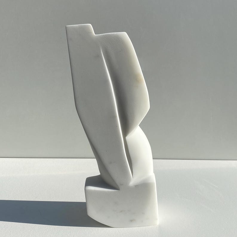 Marble Sculpture, White Sculpture, Statue, Feminine Sculpture, Abstract ...