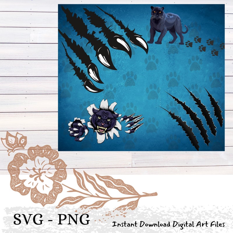 Panther Paw Svg - Etsy