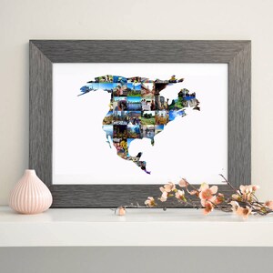 Downloadable Photo Map Collage, Custom Design, Outline Map, Photo ...