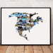 Downloadable Photo Map Collage, Custom Design, Outline Map, Photo ...