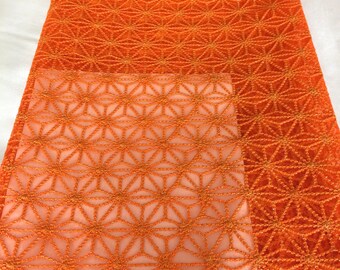 Orange Lace Fabric | Etsy