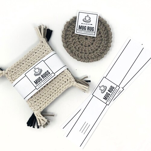 PRINTABLE Mug Rug Tags Wrap Labels Downloadable PDF. DIY - Etsy