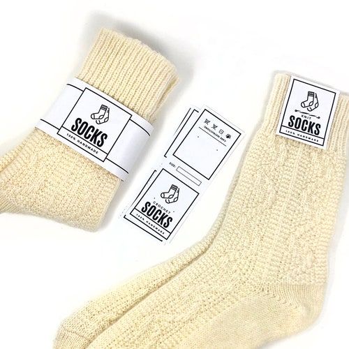 PRINTABLE Sock Tags Wrap Labels Downloadable PDF Bold - Etsy