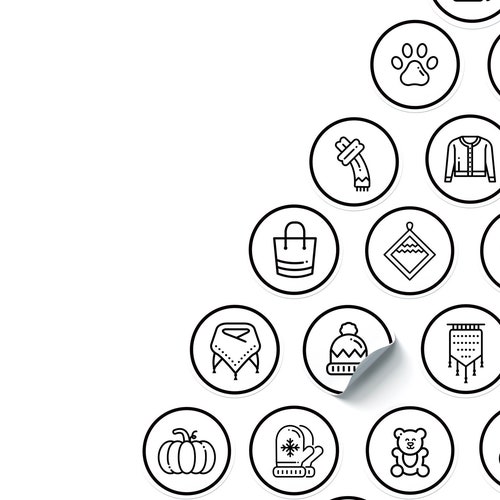 PRINTABLE Sticker Bundle PDF Template 36 Sticker Designs - Etsy