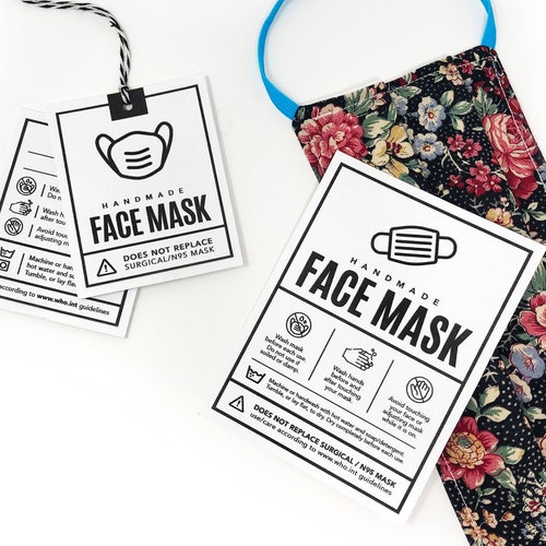 PRINTABLE Face Mask Lanyard Tags Digital Downloadable PDF | Etsy