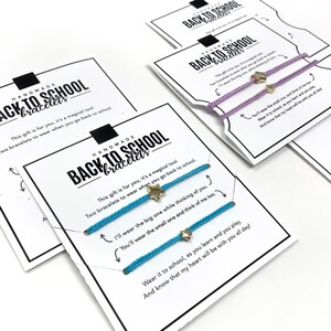 PRINTABLE Bracelet Gift Cards - Digital PDF - Back to School Big ...