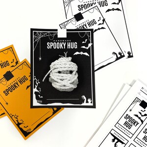 PRINTABLE Spooky Hug Display Cards - Digital PDF - DIY Packaging Labels ...