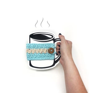 PRINTABLE Mug Cozy Template + BONUS Mug Cozy Crochet Pattern ...