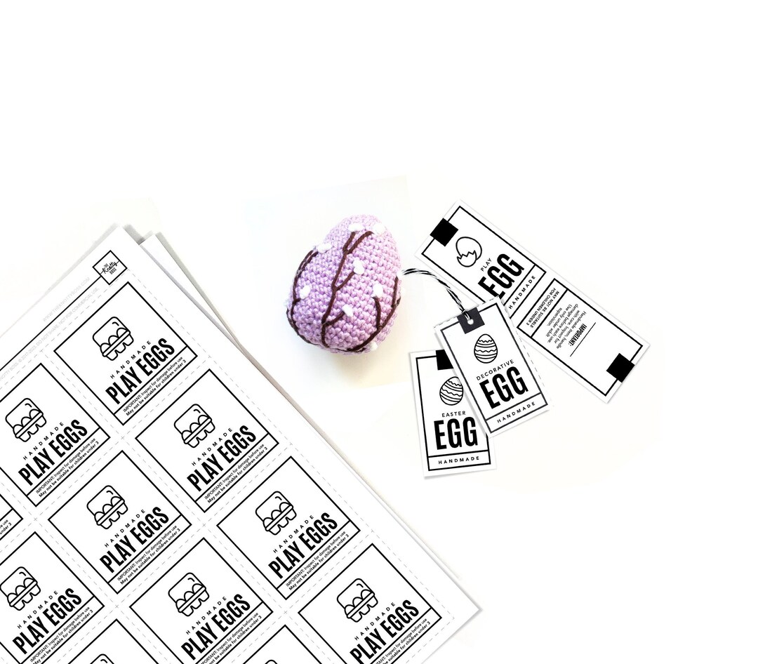 PRINTABLE Easter Egg Tags - Digital PDF - Cut Out Tags and Labels for ...