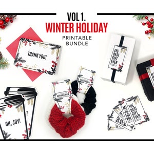 PRINTABLE BUNDLE Holidaytags and Cards Digital PDF - Etsy