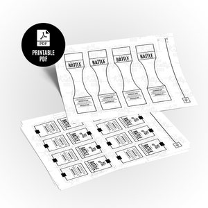 PRINTABLE Baby Rattle Tags - Digital PDF - Display Hang Tags for ...