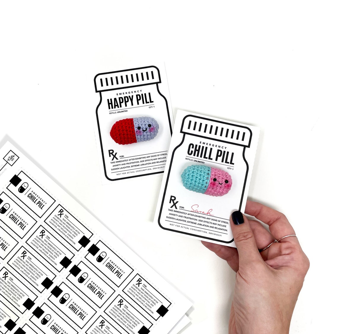 PRINTABLE Chill Pill Tags Digital PDF Packaging for - Etsy