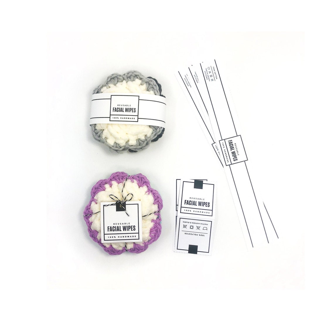 PRINTABLE Facial Wipes Tags BONUS Wrap Labels Downloadable - Etsy