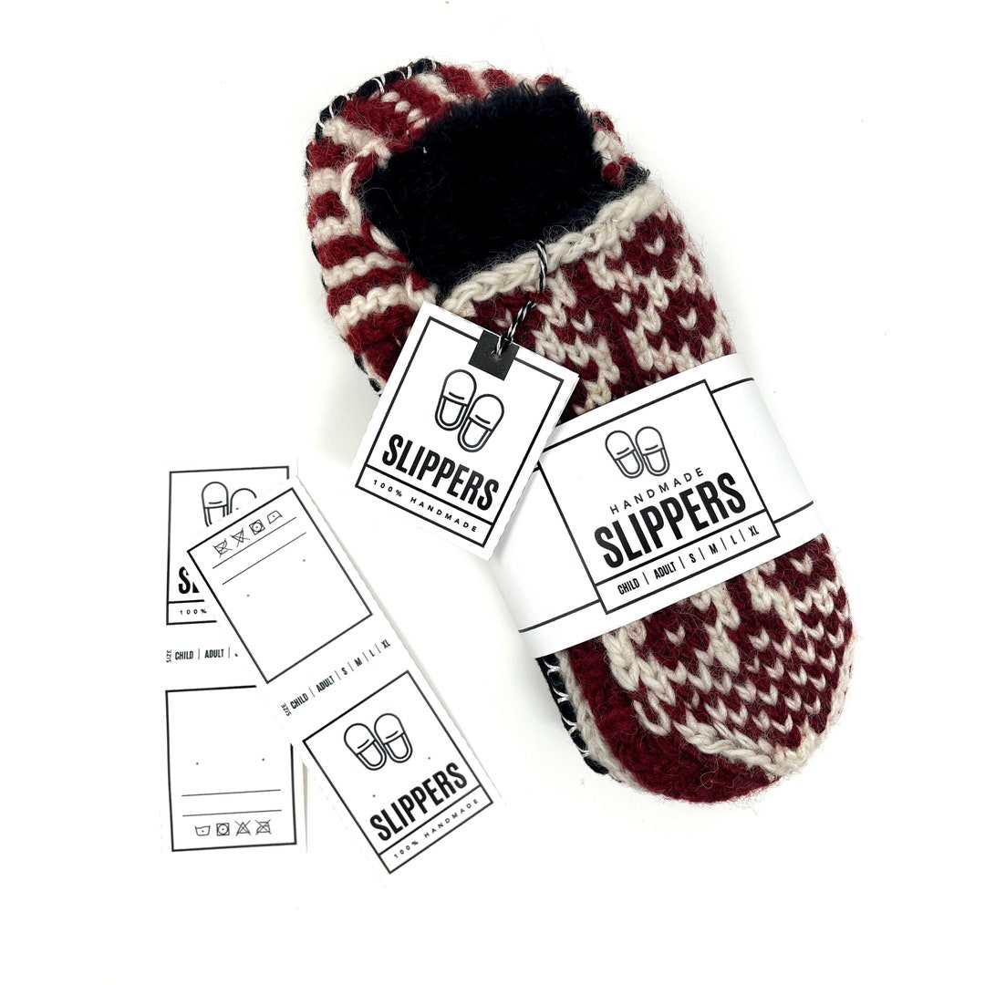 Printable Slipper Tags & Wrap Labels: Crochet Knit Packaging (digital ...