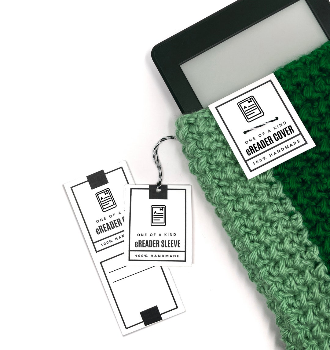 PRINTABLE Ereader Sleeve Tags: Handmade Ebook Cover Packaging (digital ...