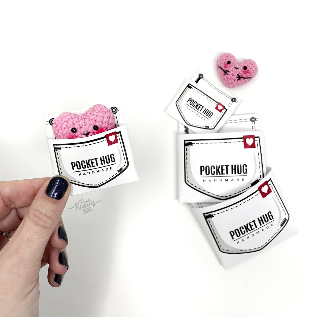 PRINTABLE Pocket Hug Holder - Digital PDF - Market Display Cards for ...