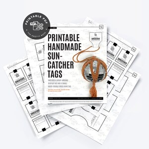 PRINTABLE Suncatcher Tags - Digital PDF - Hang Tag for Handmade Crystal ...