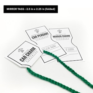 PRINTABLE Car Charm Tags - Digital PDF - Rearview Mirror Pendant Labels ...