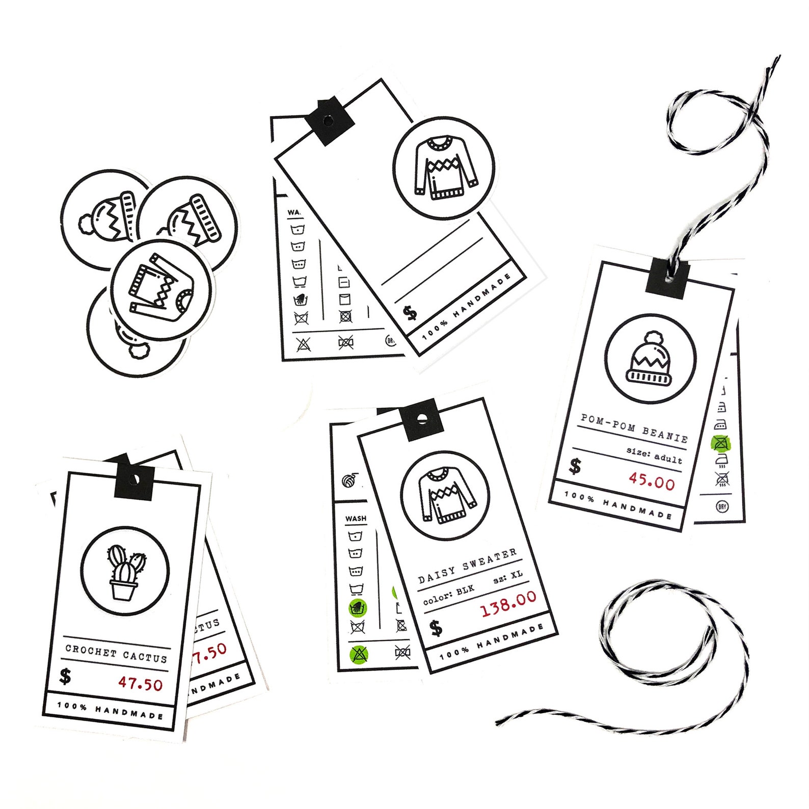 PRINTABLE Sticker Bundle PDF Template - 36 Sticker Designs- Maker Tools ...