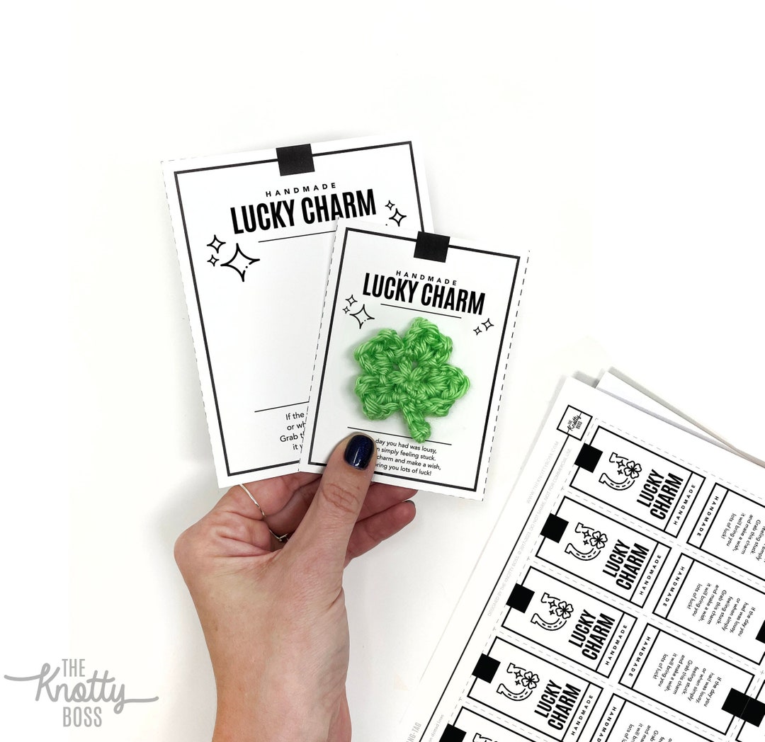 PRINTABLE Lucky Charm Display Cards - Digital PDF - Labels for Handamde ...