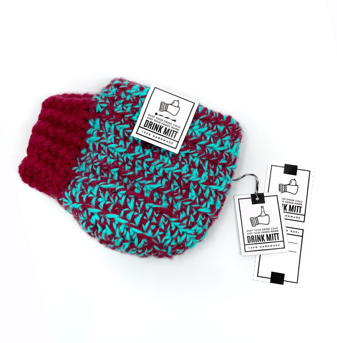 PRINTABLE Drink Mitt Tags - Digital PDF - DIY Print & Cut Fold Over ...