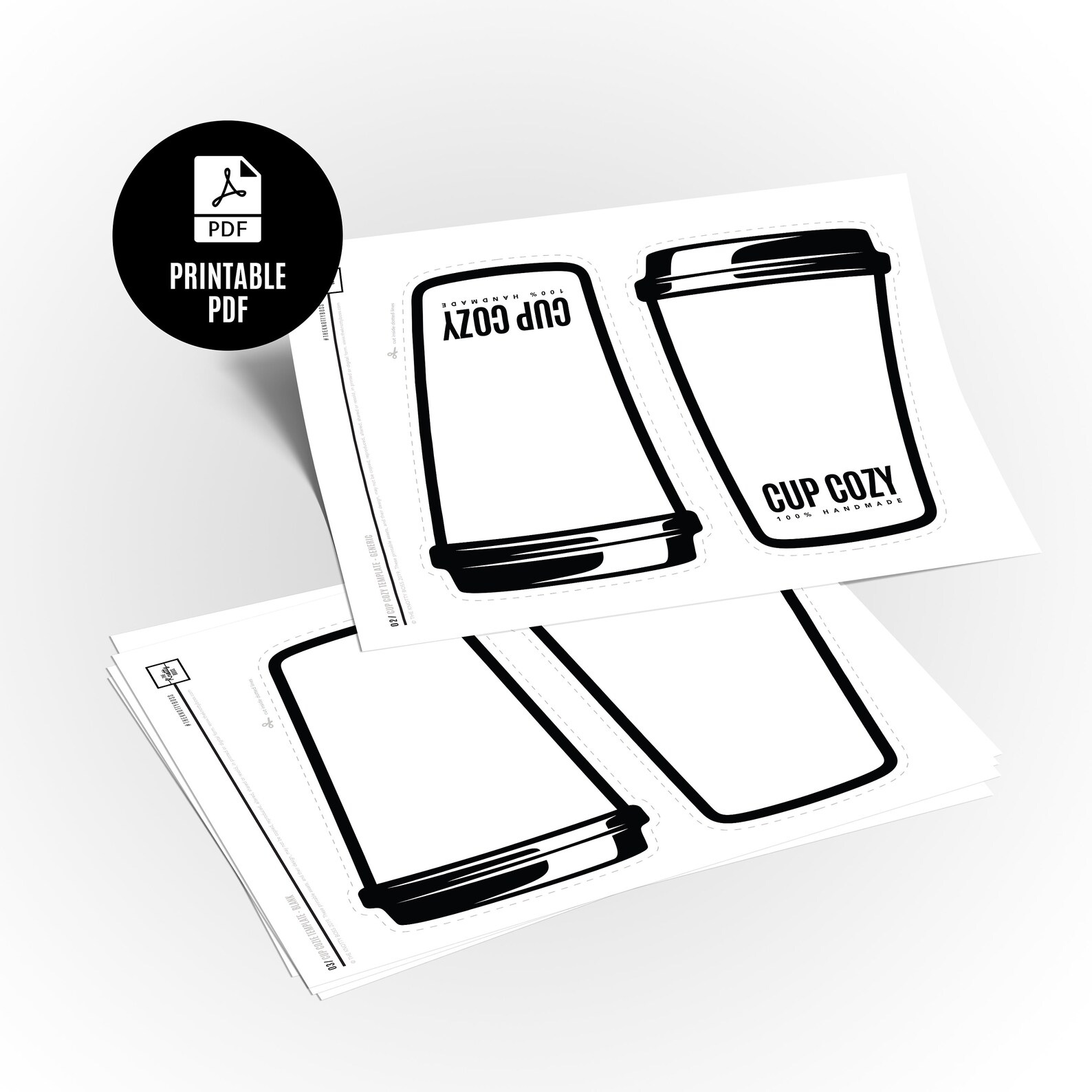 PRINTABLE Cup Cozy Display Inserts Digital PDF Coffee - Etsy