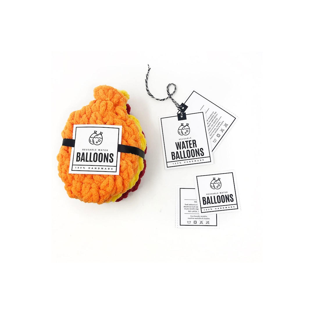 PRINTABLE Water Balloon Tags - Downloadable PDF. DIY Print-at-home ...