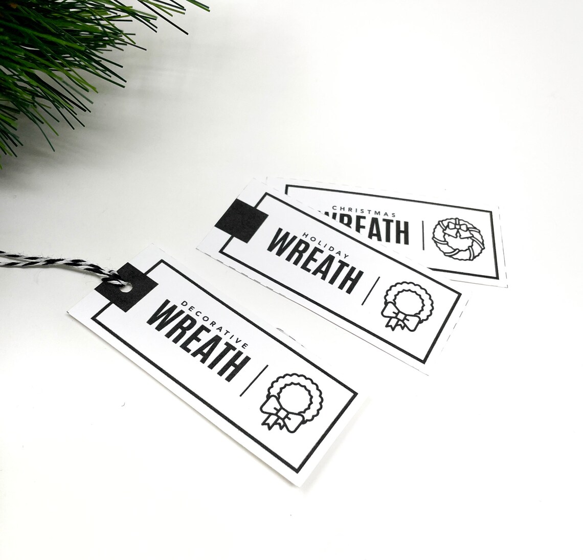 PRINTABLE Wreath Tags Digital PDF Hang Tags and Packaging - Etsy