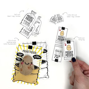 Pocket Potato Printables: Tags, Labels, Display Cards + Crochet Pattern ...