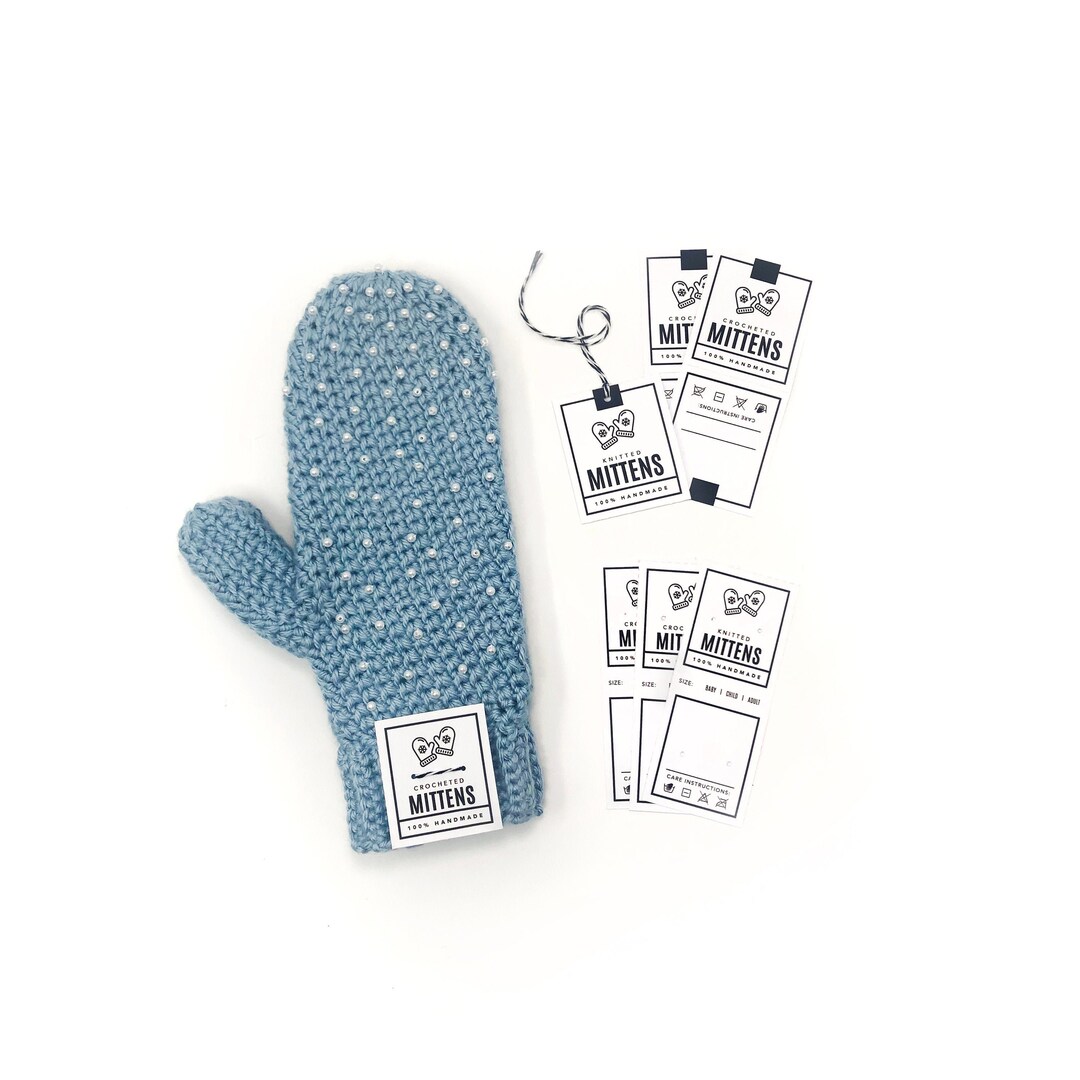 PRINTABLE Mitten Tags - Downloadable PDF - Fold-over & Hang Tags. DIY ...