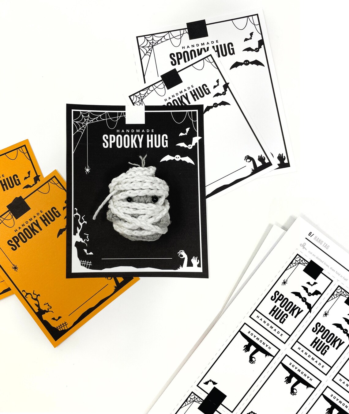 PRINTABLE Spooky Hug Display Cards - Digital PDF - DIY Packaging Labels ...