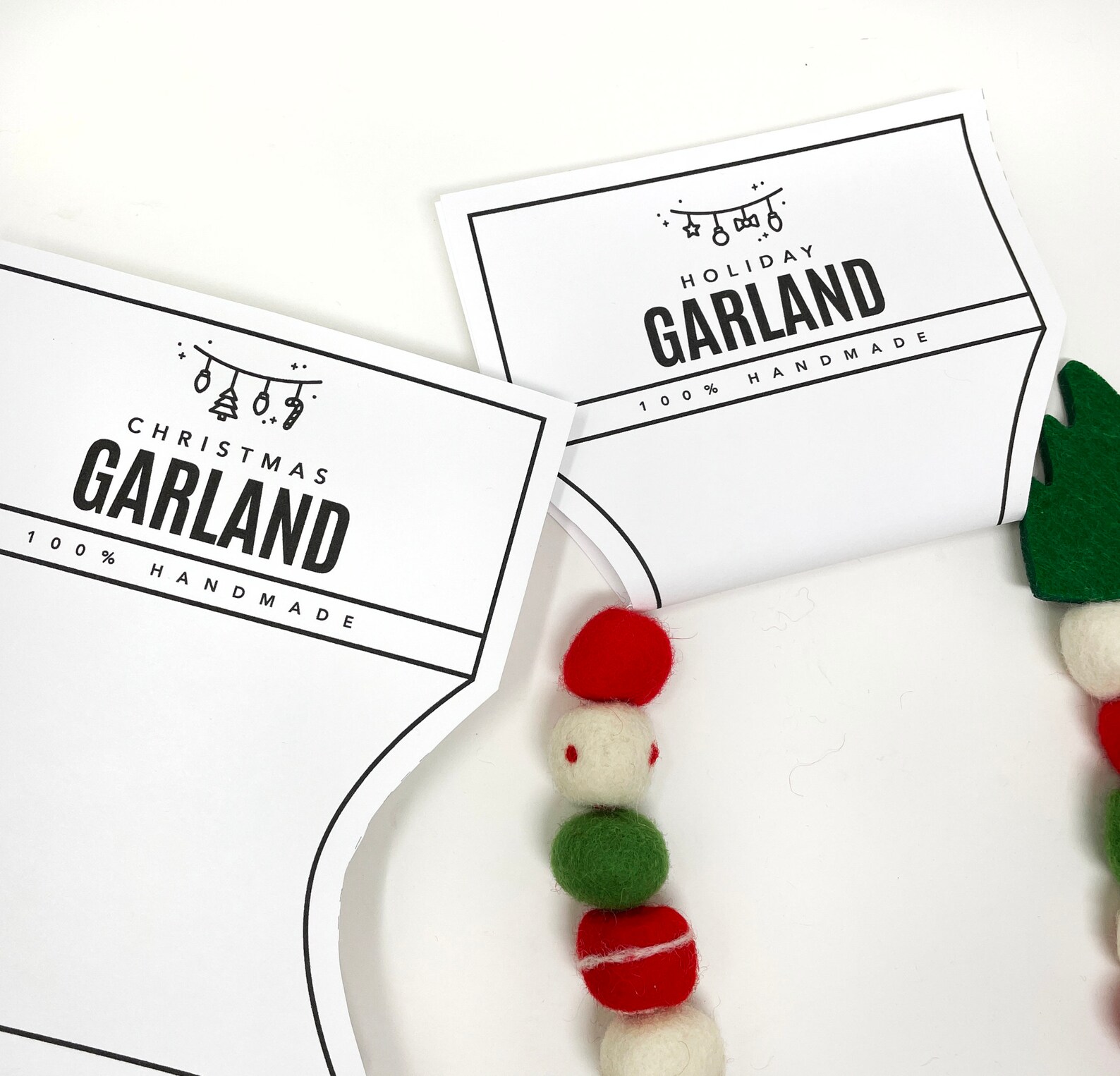 PRINTABLE Garland Tags Digital PDF Market Tags Labels and - Etsy