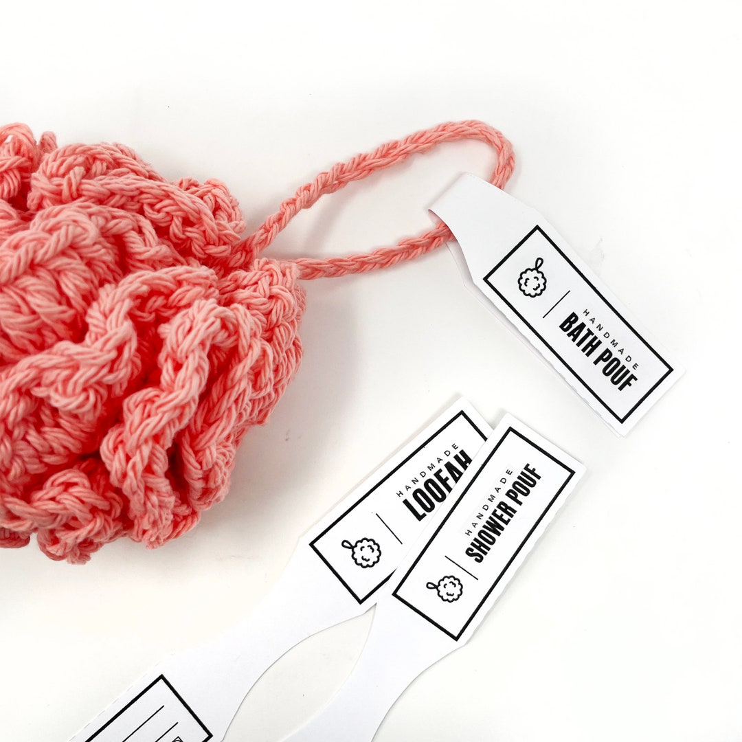 PRINTABLE Shower Pouf Tags + Wrap Labels - Downloadable PDF File. Tag ...