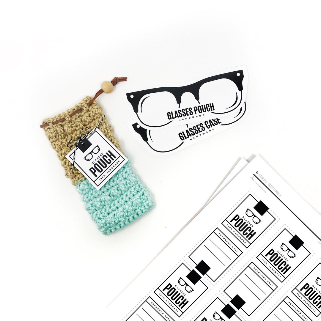 PRINTABLE Glasses Case Hang Tags + BONUS Insert Template - Downloadable ...