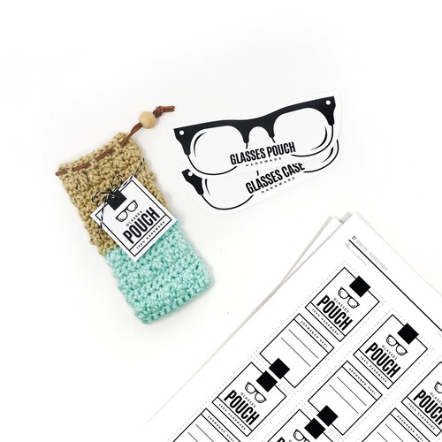 PRINTABLE Glasses Case Hang Tags BONUS Insert Template - Etsy