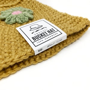PRINTABLE Bucket Hat & Baby Bucket Hat Tags - Digital PDF - Labels for ...