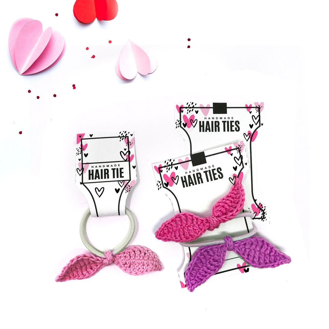 PRINTABLE Valentine's Day Hair Tie Tags - Digital PDF - Heart Themed ...