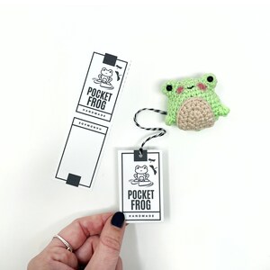 PRINTABLE Pocket Frog Tags - Digital PDF - Amigurumi Backing Dislplay ...