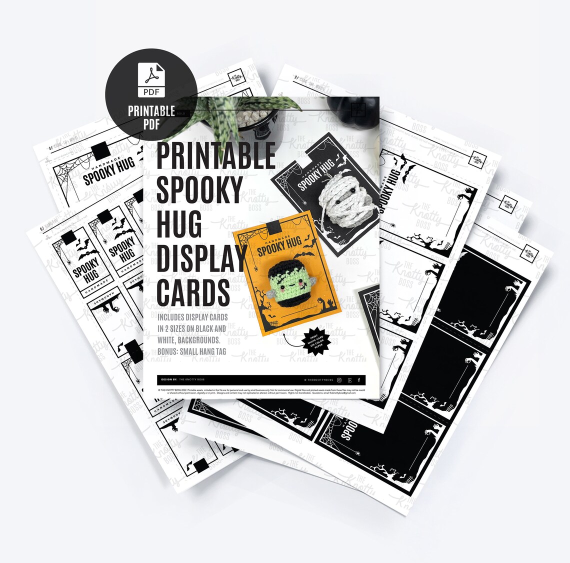 PRINTABLE Spooky Hug Display Cards Digital PDF DIY - Etsy