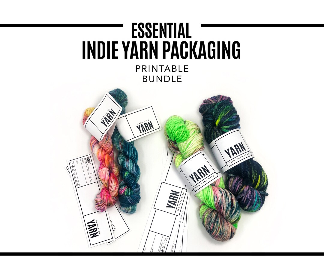PRINTABLE BUNDLE - Yarn Tags & Labels - Digiral PDF - Wrap Labels for ...
